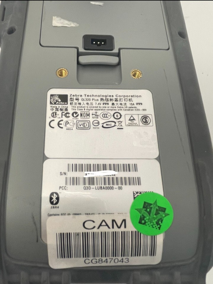Zebra QL320 Plus Thermal Portable Mobil Printer Bluetooth Q3C-LUBA0000 ...