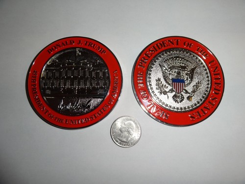 CHALLENGE COIN DONALD TRUMP 45TH PRESIDENT WHITE HOUSE HUGE 3 INCHES ...