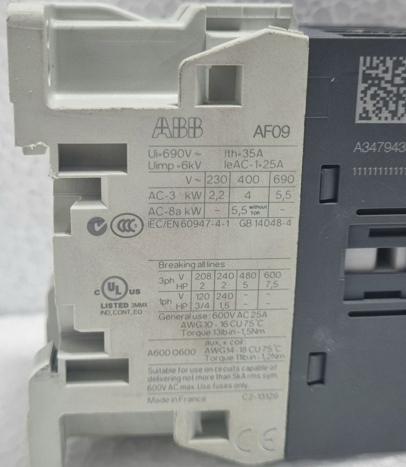 ABB Auxiliary Contact CA4-04M With ABB AF09 Contactor | eBay UK