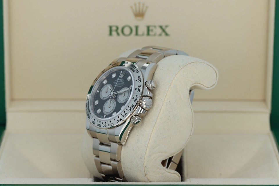 Rolex 126509 Cosmograph Daytona 18kt White Gold Bright Black & Steel ...
