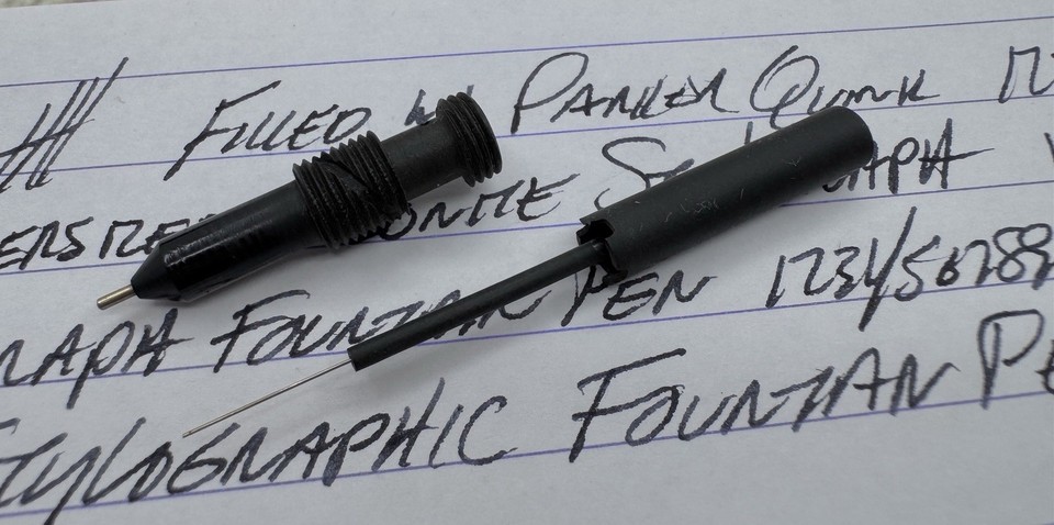 Inkograph Oversized Ebonite Stylographic Pen - .24mm. needle - Prof ...