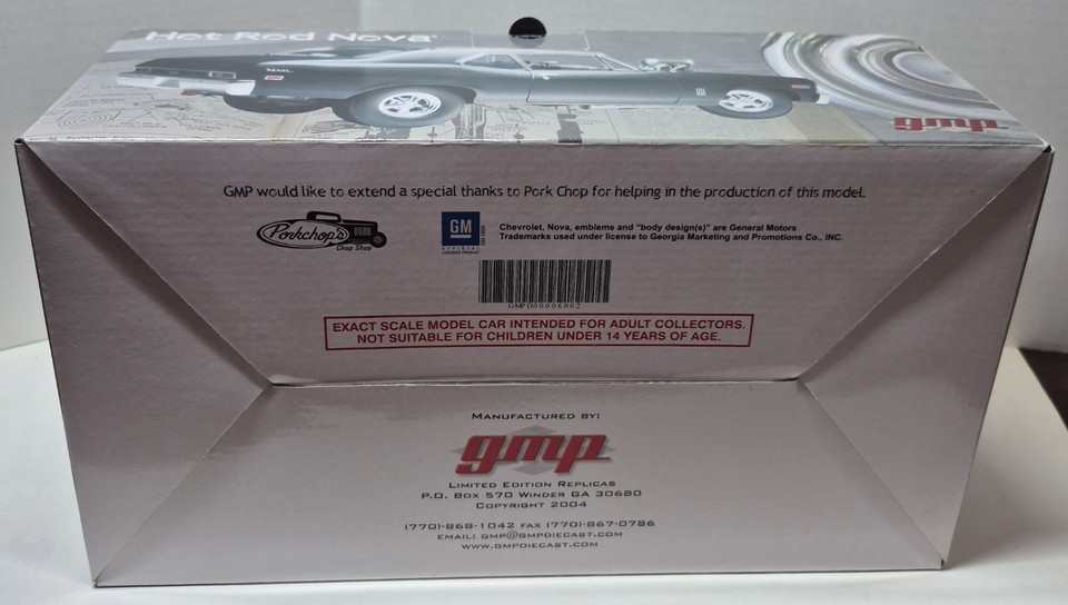 Hot Rod Nova GMP Pork Chop's Chop Shop 1:18 Diecast Car - Black | eBay