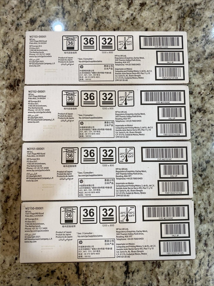 HP Set HP 210/220/230 W2150XC W2151XC W2152XC W2153XC 210x TONER SEALED ...