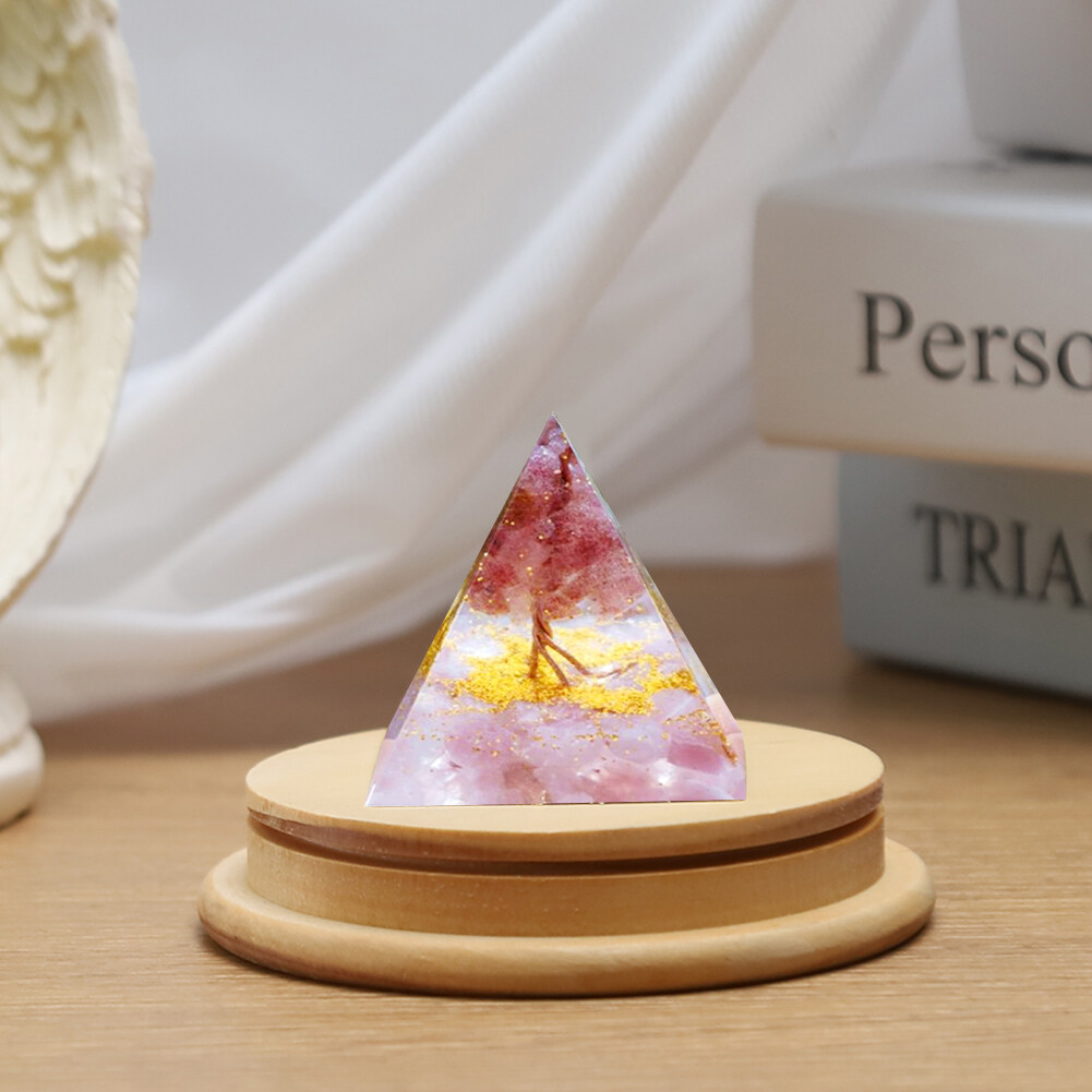 Natural Crystal Gem Pyramid Tree of Healing Energy Stone Home Office ...