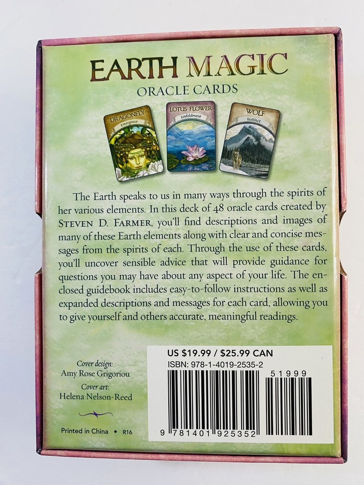 Earth Magic Oracle Cards 48-Card Deck and Guidebook by Steven D. Farmer ...