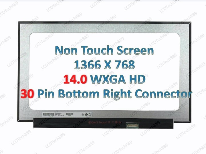 New Display for HP Model RTL8852BE 14" Non-Touch WXGA Display HD LCD ...