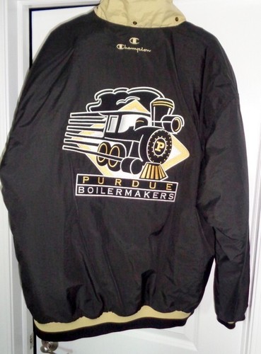 Champion Purdue Boilermakers Embroidered Logo Winter Coat, Full Zip, XL ...