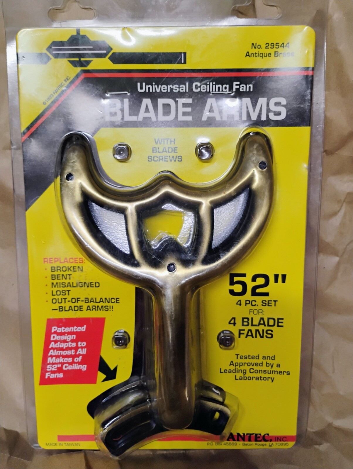 FANTEC 52” Universal Ceiling Fan Arms Antique Brass (4)pcs | eBay