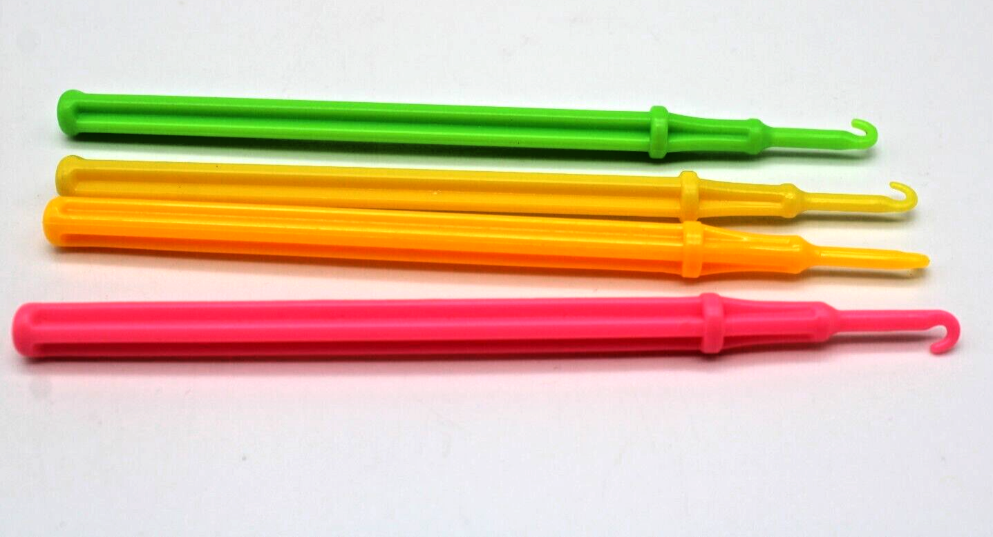 4.5" Plastic Loops Weaving Pot Holder Loom Craft Hook - COLOR CHOICE | eBay