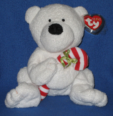 TY CANDY CANE the BEAR PLUFFIES - MINT with MINT TAG | eBay