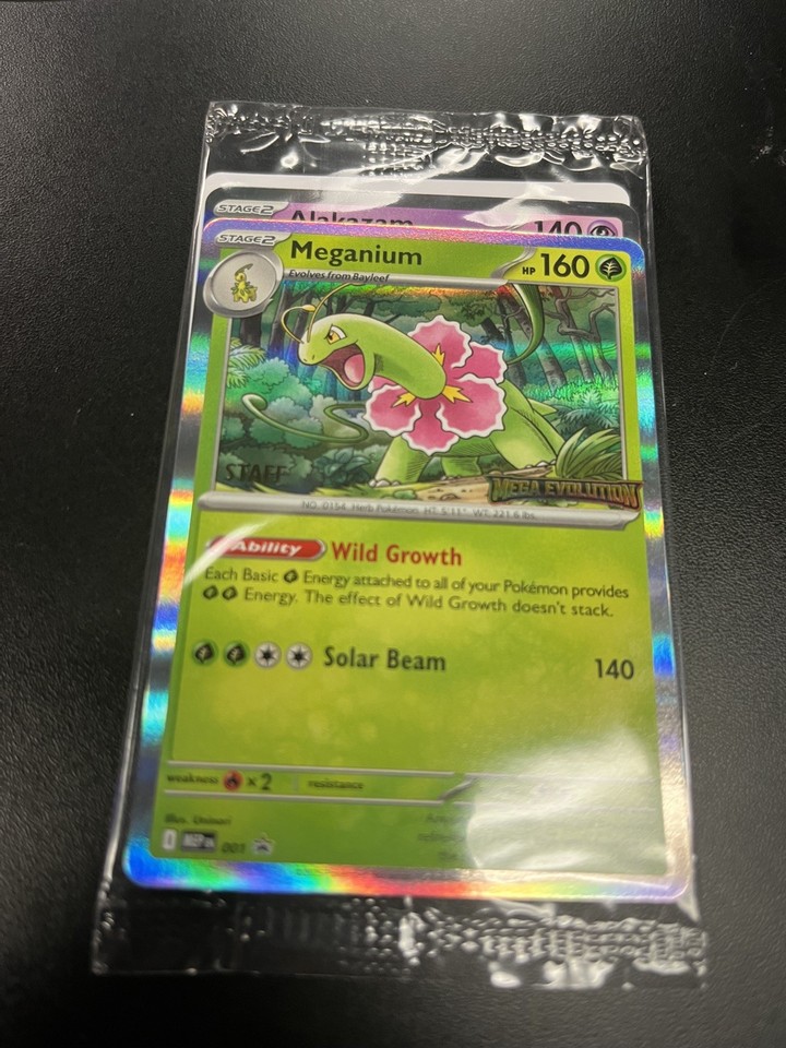 Pokemon MEGA EVOLUTION STAFF PROMO SET Sealed NM Set Of 4 in hand ready ...