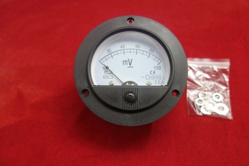 DC 0-100mV Analog Voltmeter Voltage panel meter Dia. 90mm DH62 direct ...