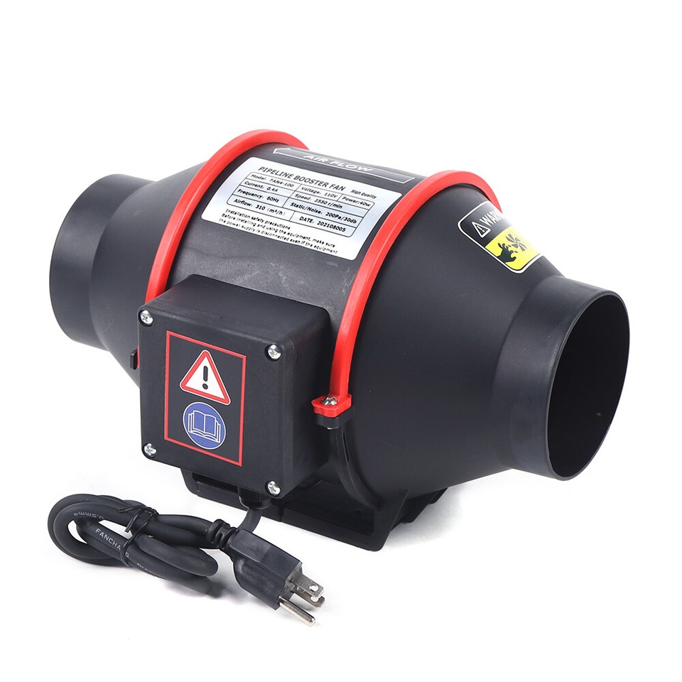 4 inch 310CFM Inline Duct Ventilation Fan Vent Exhaust Blower Vent Fan New | eBay