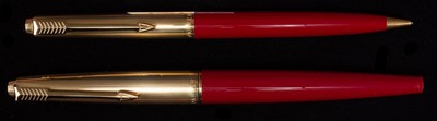PARKER 45 Gold Filled 12k Pen and Pencil Maroon | eBay
