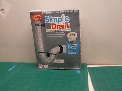 SIMPLE DRAIN 1.25 in. Rubber Threaded P-Trap Bathroom Single Sink Drain Kit | eBay