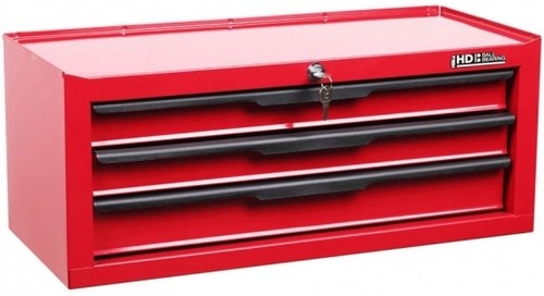 Hilka Tool Chest 3 drawer new red steel metal tools storage box add on ...