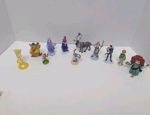 Disney Character Figures Lot Of 11 Elsa, Sven, Anna, Gus, Timon, Merida ...