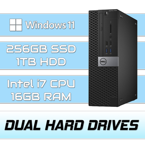 Dell Optiplex 7040 SFF ( i7-6700 / 16GB RAM / 256GB SSD / 1TB HDD / WINDOWS 11 ) | eBay