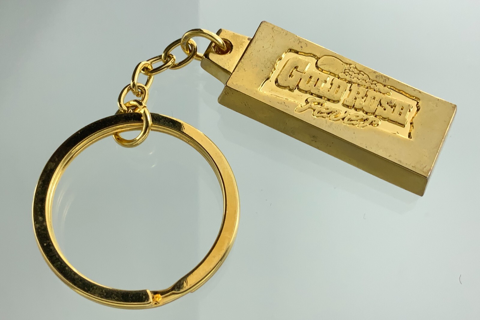Gold Rush Fever Novelty Gold Bar Keychain Gold Tone Metal Keychain ...