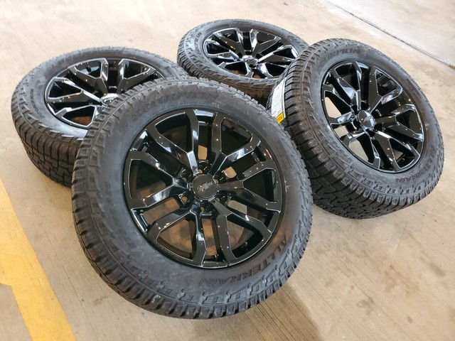 20" GMC Sierra AT4 Chevy LTZ 2019 2020 2021 OEM black wheels rims A/T ...