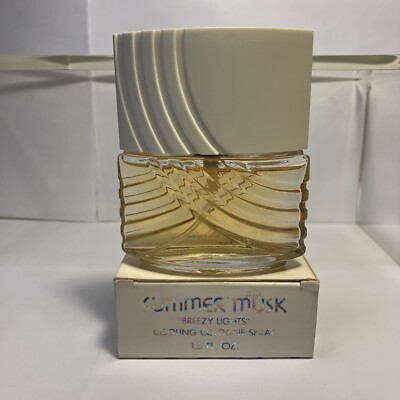 Vintage 1990 Avon SUMMER MUSK “Breezy Lights” Cooling Cologne Spray 1.5 ...