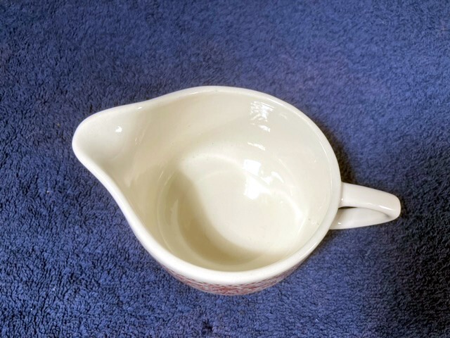 Royal USA Red MEMORY LANE Cream CREAMER Server VINTAGE Pink OLD Gravy ...