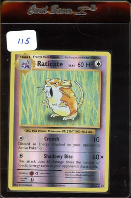 Pokémon TCG Raticate XY Evolutions 67/108 Reverse Holo Rare Near Mint ...