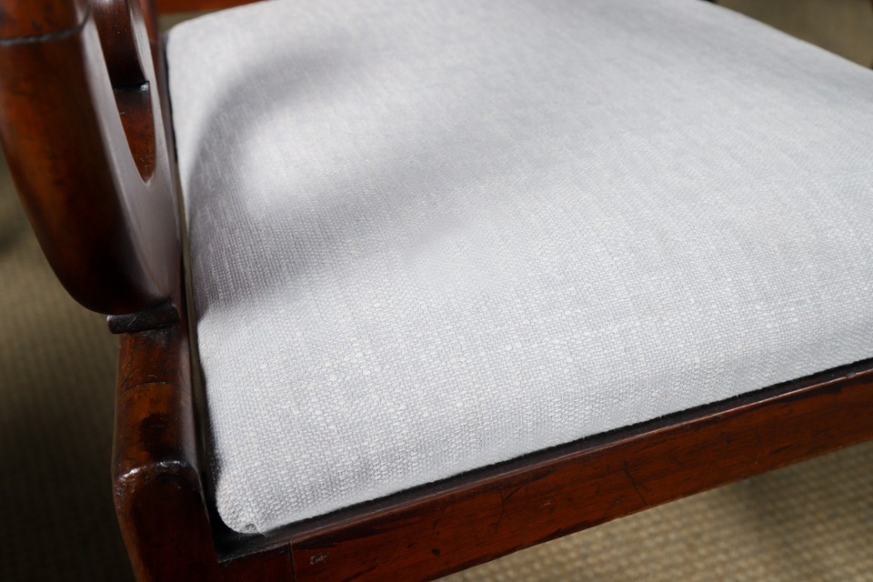 Antique English Georgian Regency Set of Six 6 Mahogany Dining Chairs (c ...