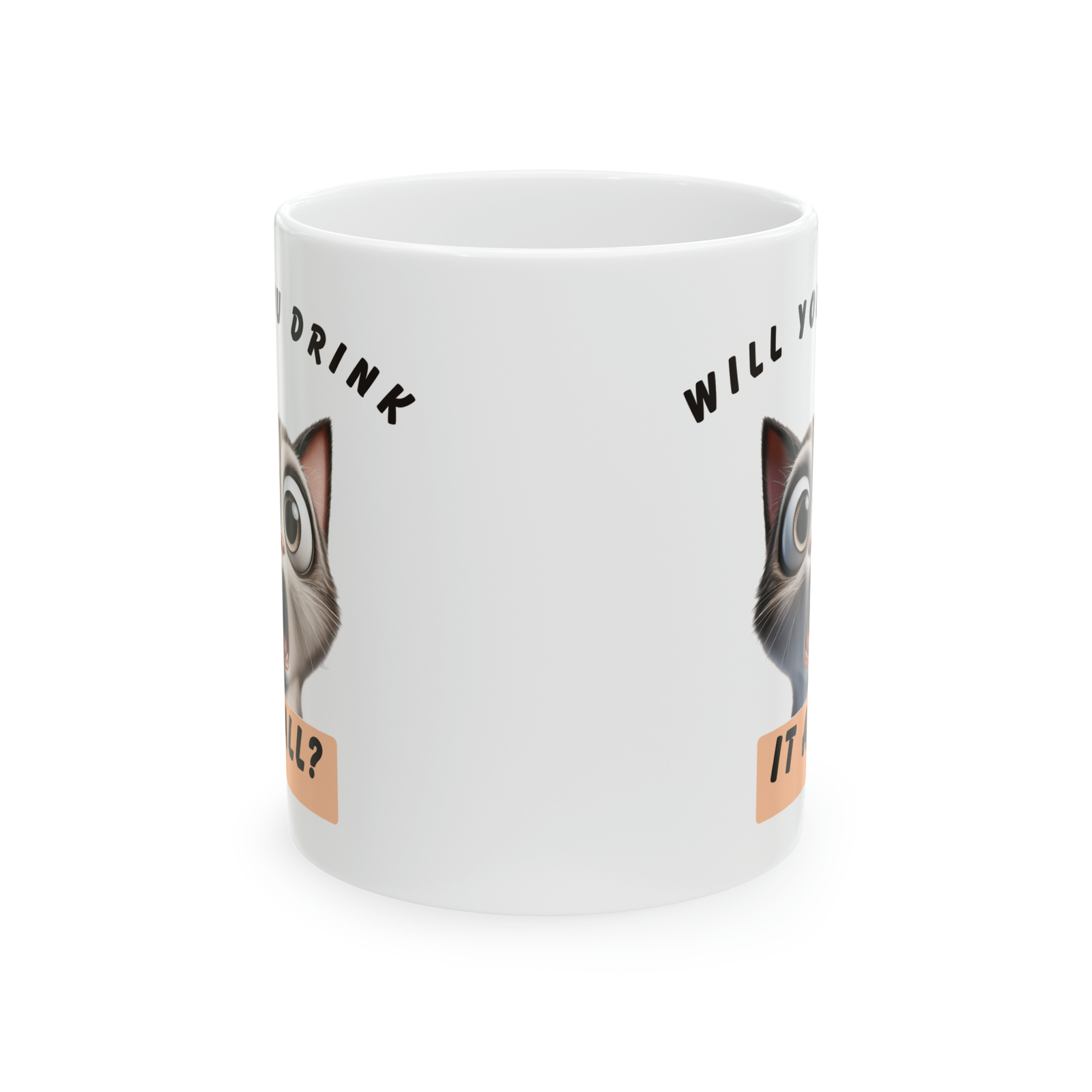 Funny Cat Face Ceramic Mug, 11oz | Surprised Cats Meme Tea Cup | eBay