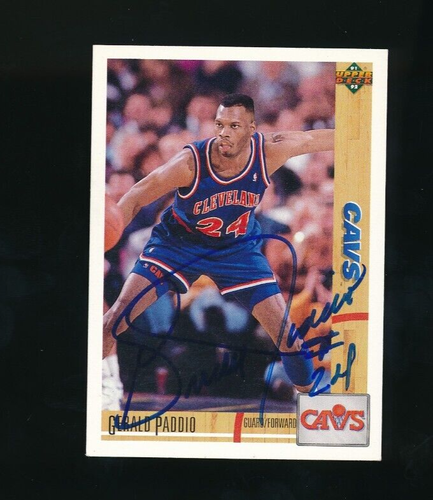 1991-92 Upper Deck #230 Gerald Paddio signed auto autograph blue ...