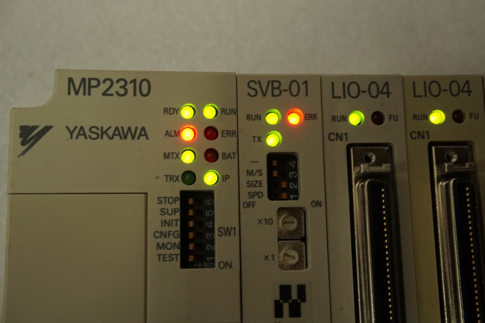 YASKAWA CONTROLLER MP2310 JEPMC-MP2310-E,SVB-01,LIO-04 POWER ON TESTED ...