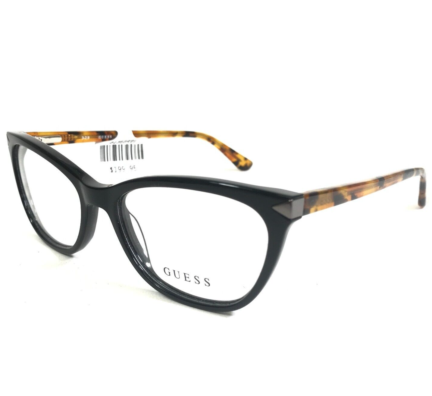 Guess Eyeglasses Frames GU2668 001 Black Brown Tortoise Cat Eye 52-16 ...