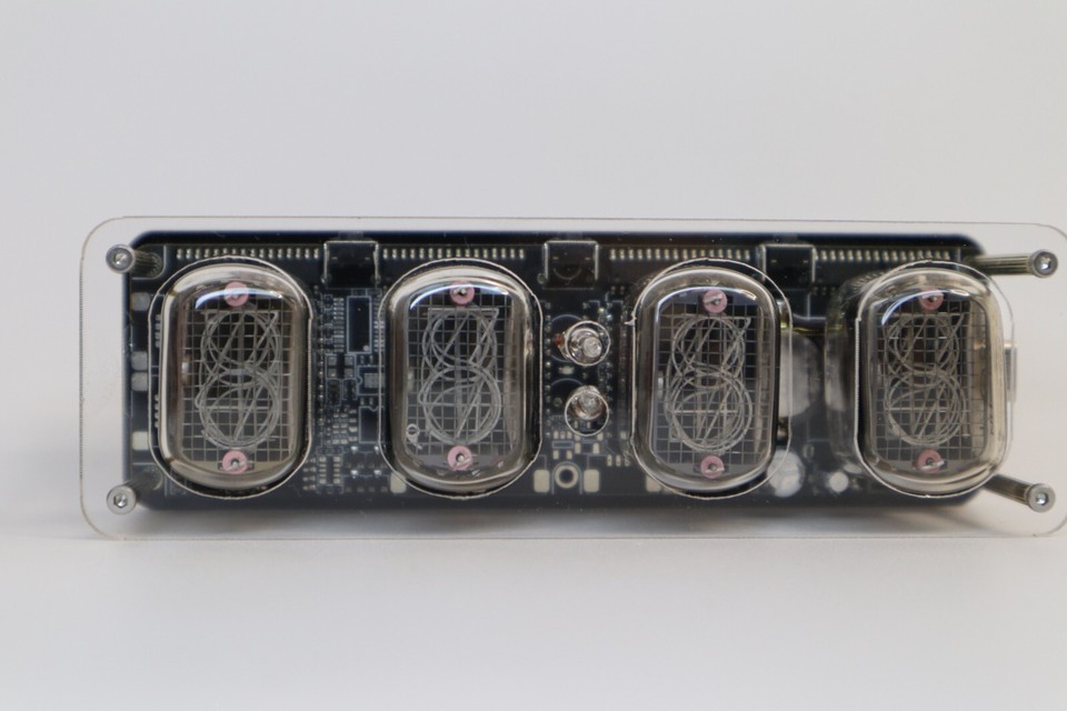 IN12 Nixie Tube Clock Retro Desk Alarm with Multiple Backlight、USB-C ...