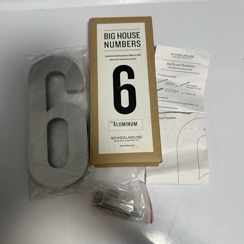 NIB Schoolhouse Electric Bug House Numbers Aluminum #6 | eBay