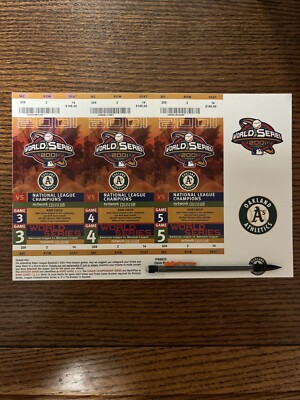 2001 World Series Tickets. Unused Game Tickets Oakland A’s. 3 Tickets ...