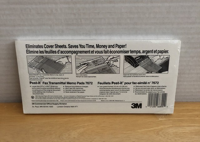 Post-it Fax 7672 by 3m Transmittal Memo Pads for sale online | eBay