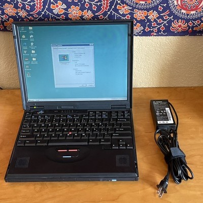 Vintage IBM Thinkpad 600X Laptop Windows 98SE 500Mhz Pent III Serial ...