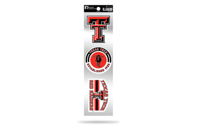 TEXAS TECH RED RAIDERS 3pc RETRO SPIRIT DECALS PREMIUM THROWBACK ...