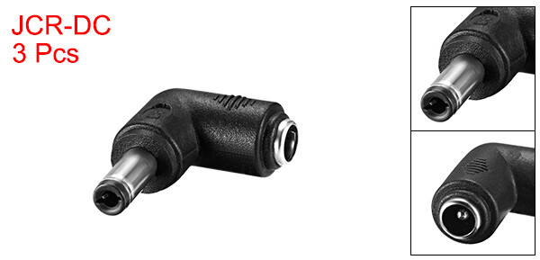 3pcs DC Power Connector Right Angle 5.5mm x 2.5mm Male to 5.5mm x 2.1mm ...