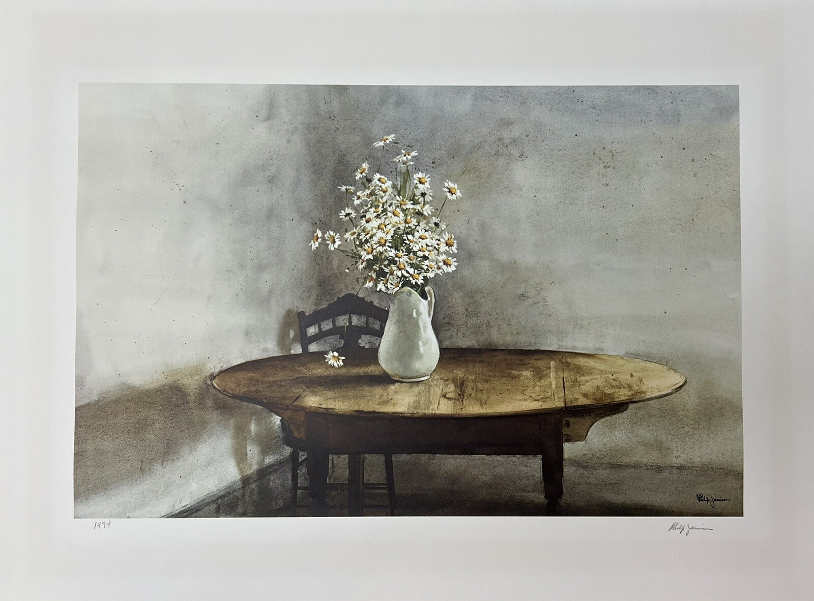 Vtg Franklin Mint “Daisies” Watercolor Pencil Signed Litho by: Philip ...