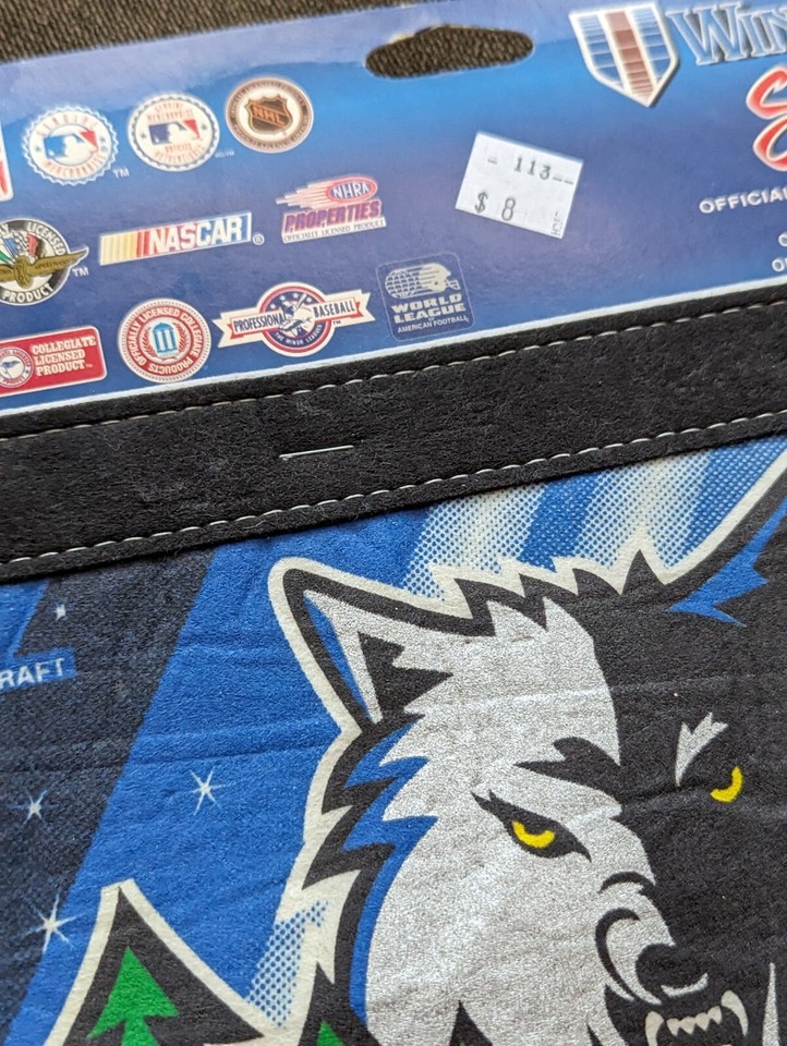 Vtg Minnesota Timberwolves Pennant Felt Flag NBA Basketball 90s ...
