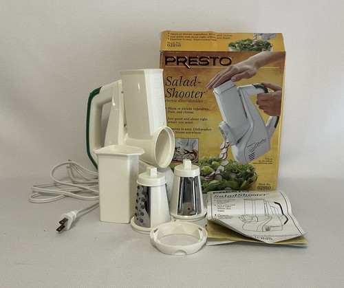Presto Salad Shooter Model 02910 Electric Slicer Shredder WORKS Box ...