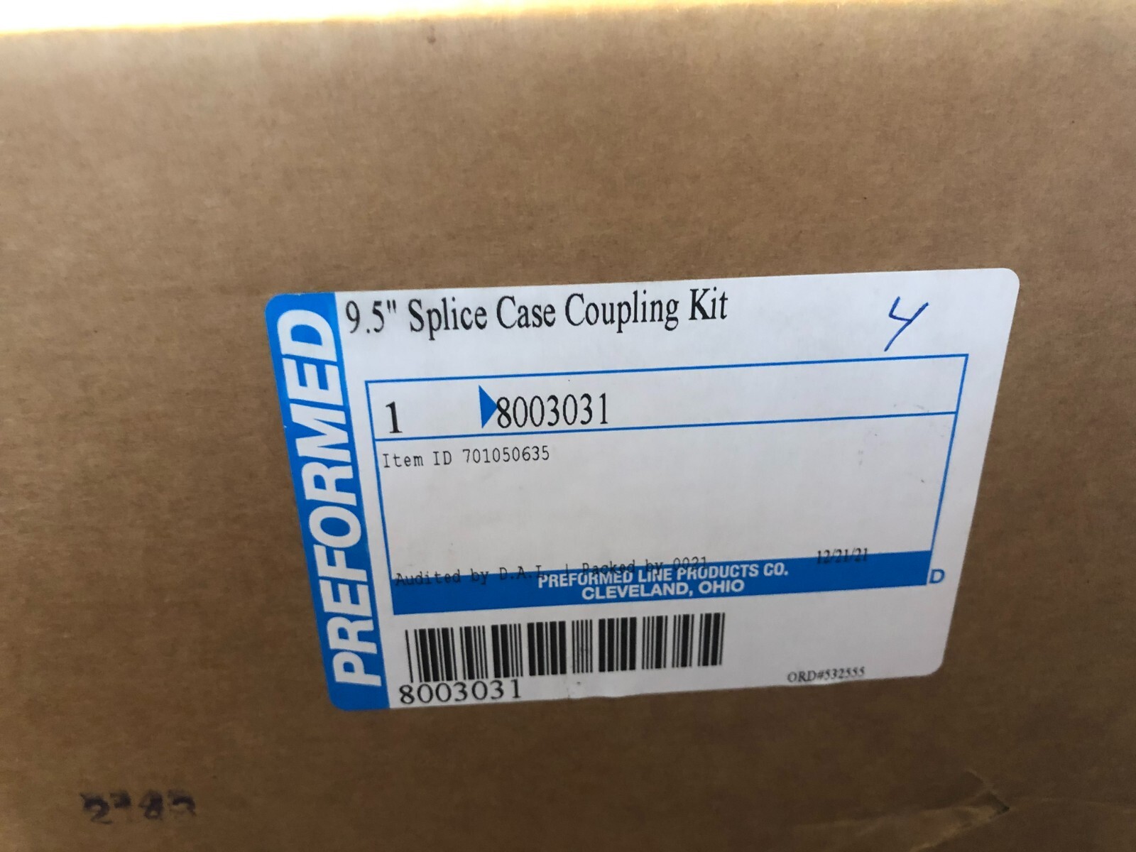 NEW Preformed 8003031 9.5" Armadillo Splice Case Coupling Kit | eBay