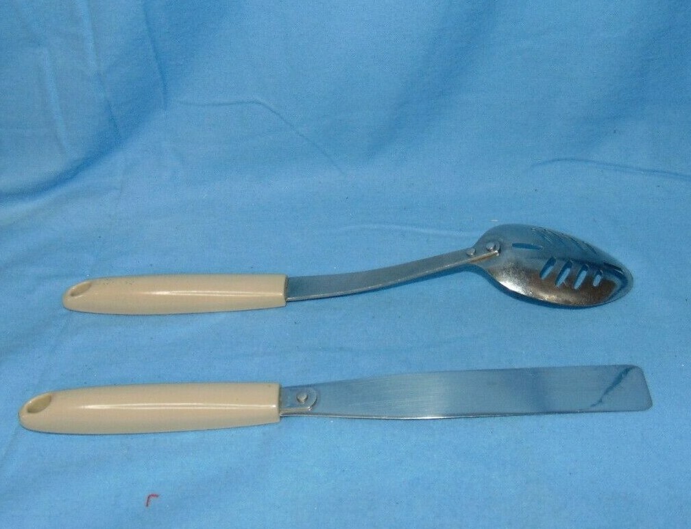 Flint Slotted Spoon and Spatula Wheat Pattern Vintage | eBay