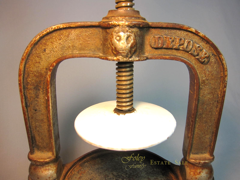 Antique 1880s Canard à la Presse French Duck Press №1 Lion's Head ...