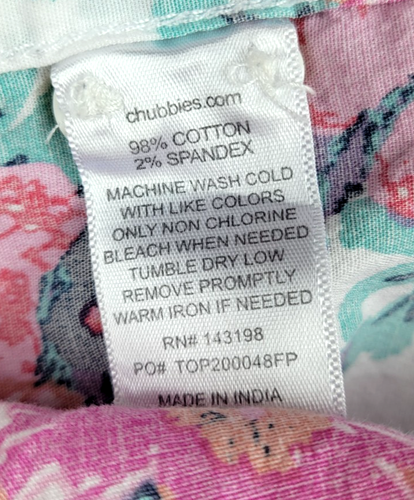 Chubbies the Weekend Pop-Over Shirt Floral Colorful Casual Stretch Mens ...