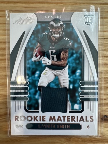2021 Panini Absolute Rookie Materials Devonta Smith RC Patch Eagles # ...