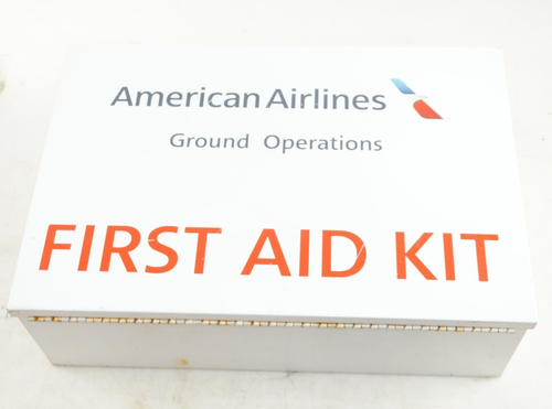 AMERICAN AIRLINES VTG Red Cross First AID KIT With Several Unopened ...