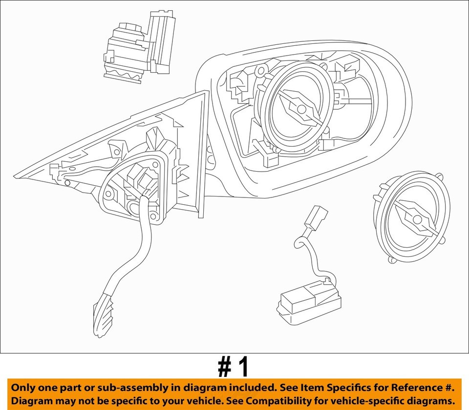 MERCEDES OEM 19-21 C300 Front Door Outside Mirrors-Mirror Assy ...