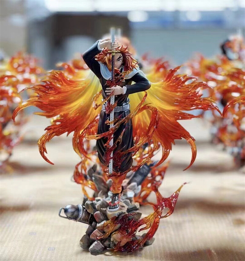 Demon Slayer Rengoku Kyoujurou Resin Figure GK Statue H32cm NeiJuan ...